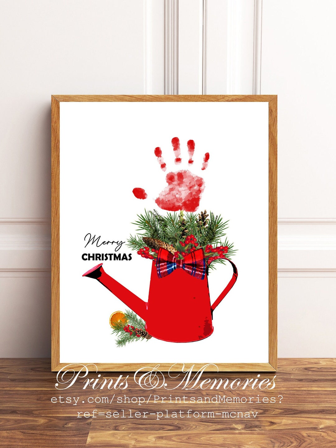 Christmas Handprint Art, Baby Toddler Kid Craft, DIY Handprint ...