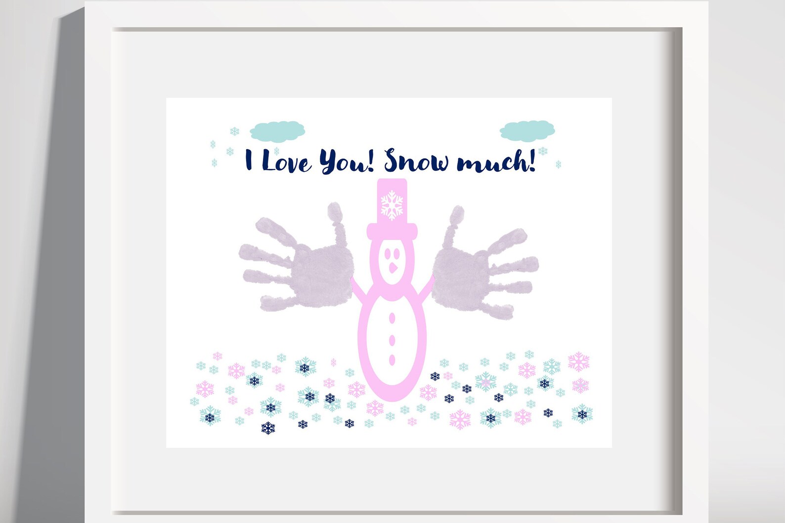 I Love You Snow Much Printable, Winter Craft for Kids, Christmas Card ...