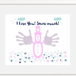 I Love You Snow Much Printable, Winter Craft for Kids, Christmas Card ...