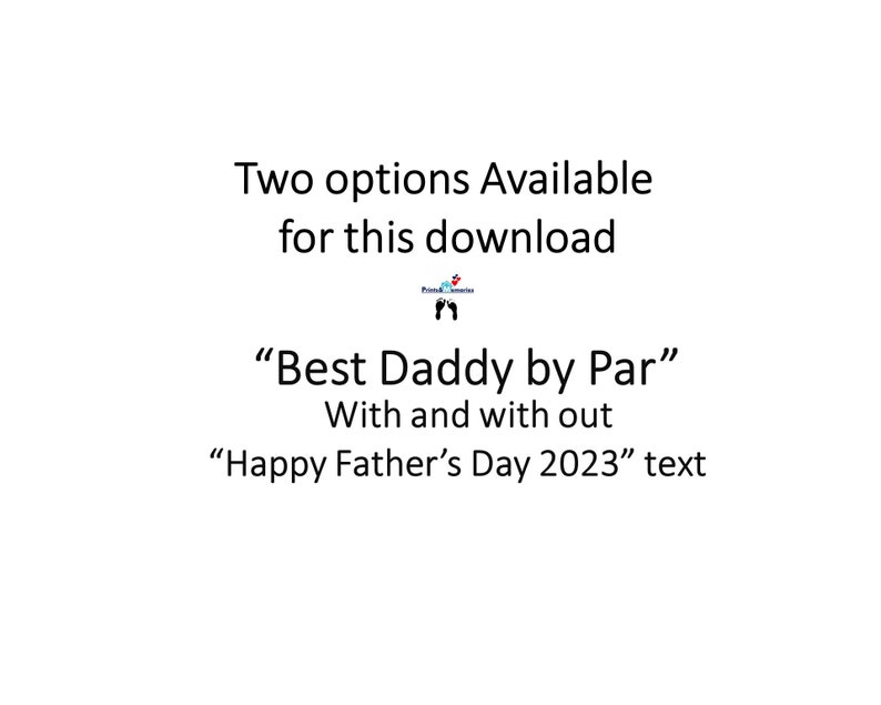 Best Daddy by Par Golf Footprint Father's Day Gift for - Etsy