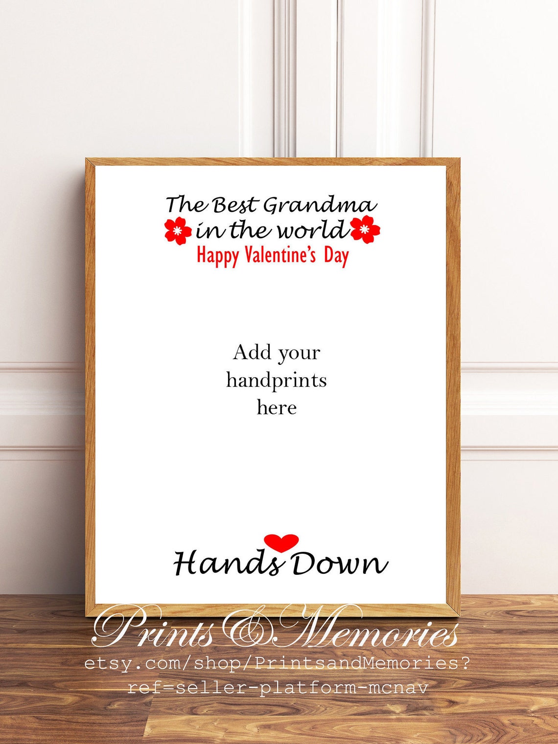 Valentines Handprint Craft for Kids Gift for Grandma - Etsy