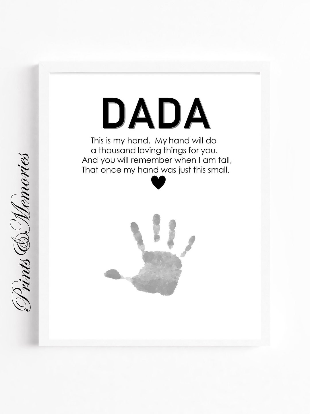 Dada Handprint Poem, Gift for Dada, Father's Day Handprint Art ...