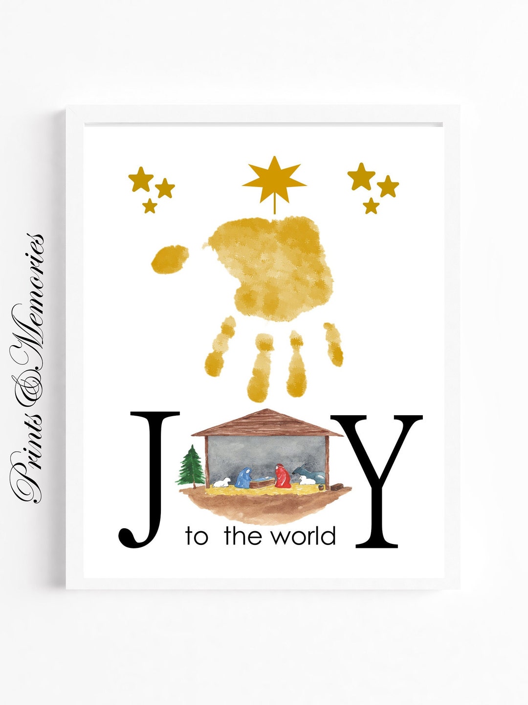 Christmas Handprint Nativity, Joy to the World Handprint Craft, Holy ...