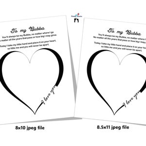 To My Bubba Poem Handprint Art, DIY Card, Mother's Day/birthday Gift ...