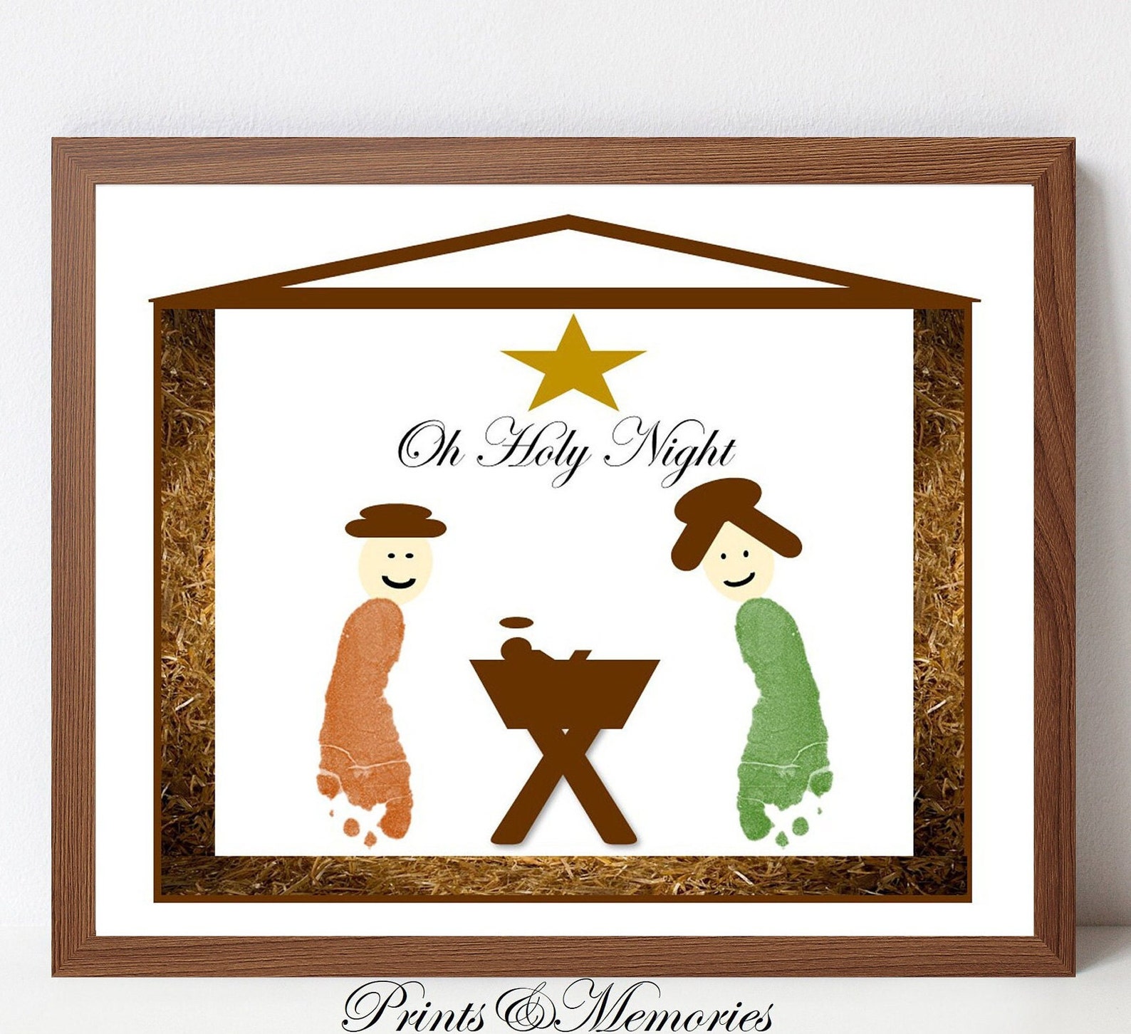 Nativity Scene Footprint Art Nativity Craft for Kids - Etsy