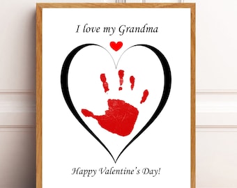 Valentine's Craft for Kids Love Handprint Art Baby | Etsy