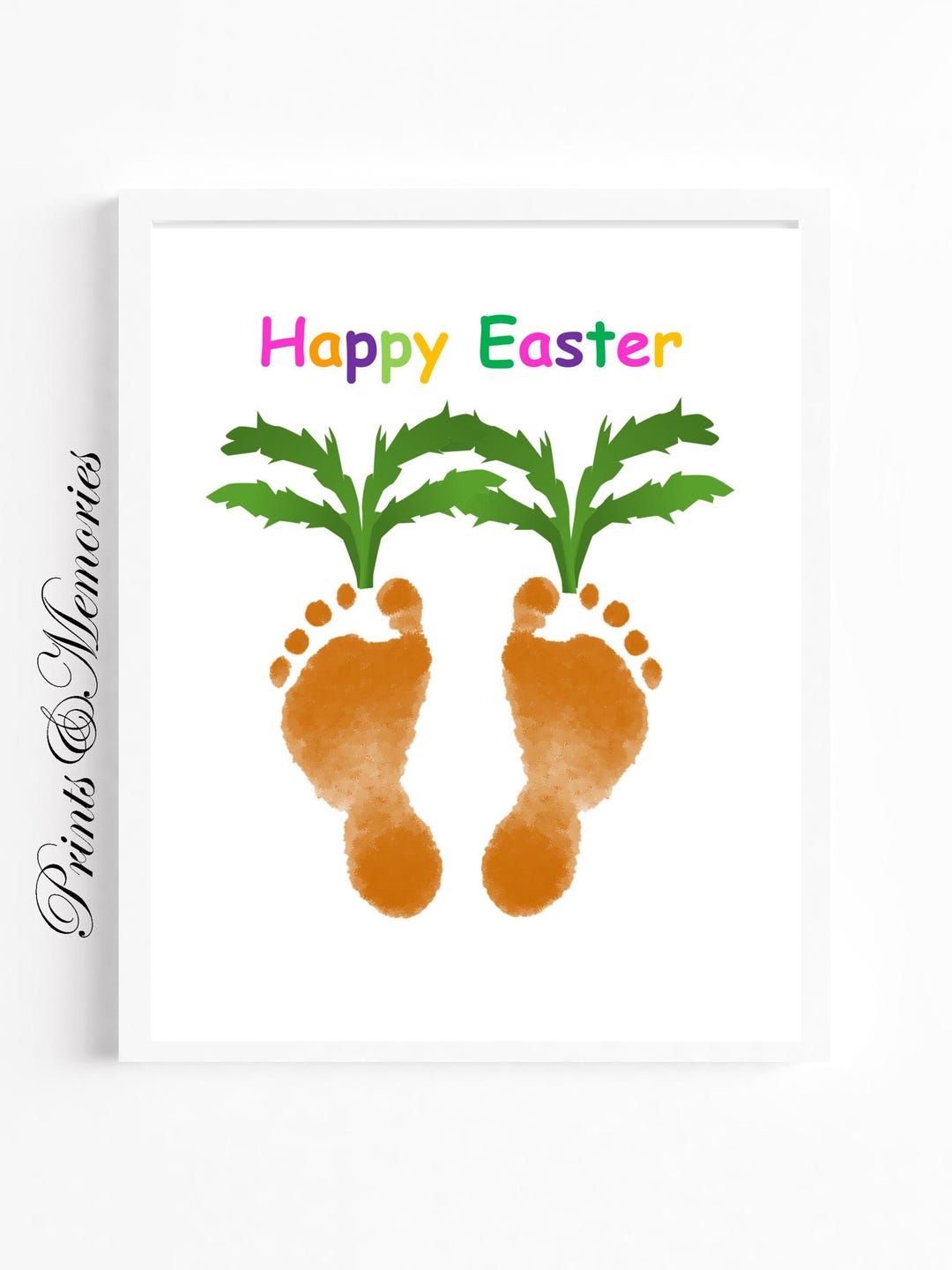 Easter Carrot Footprint Art, Easter Craft, Baby Toddler Footprint ...