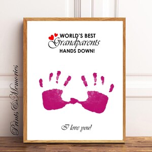Grandparents Day Craft for Kids, Handprint Art Keepsake, Gift From ...