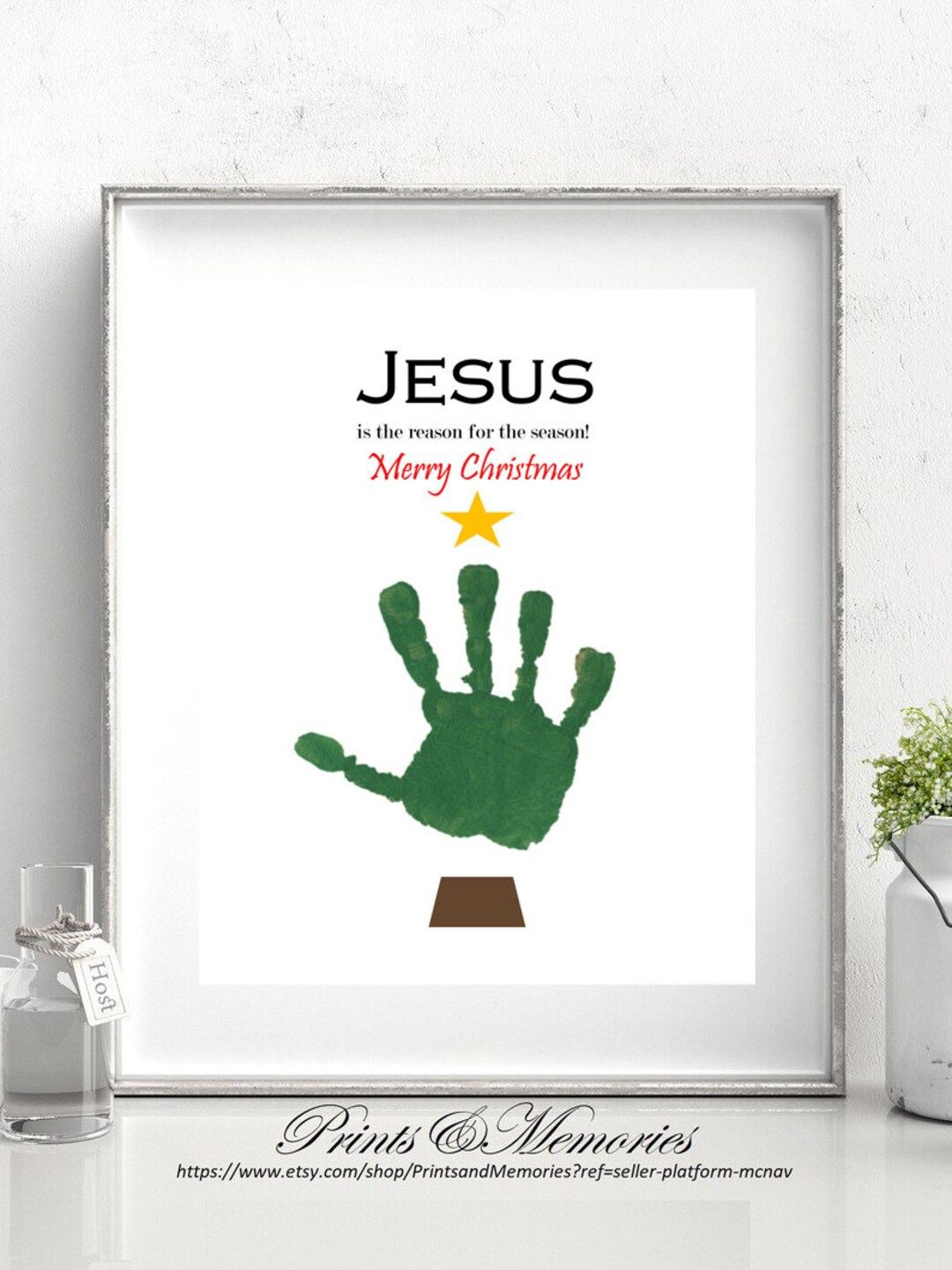 Jesus is the Reason for the Season, Christmas Tree Handprint, Handprint ...