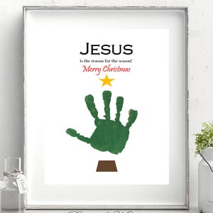 Jesus is the Reason for the Season, Christmas Tree Handprint, Handprint ...