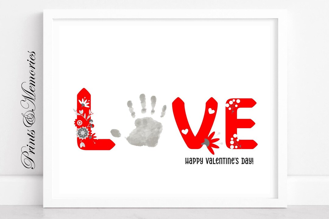 Love Handprint Art: Valentine's Day Keepsake (digital Download) - Etsy