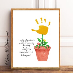 I Am Like a Flower Poem, Mother's Day Craft for Kids, Flower Pot ...