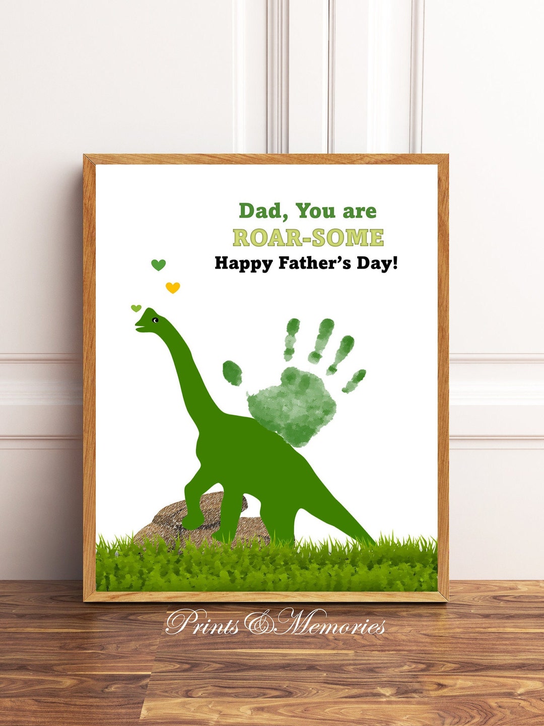 Dinosaur Handprint, You Are Roar-some, Dad, Printable Template, Father ...
