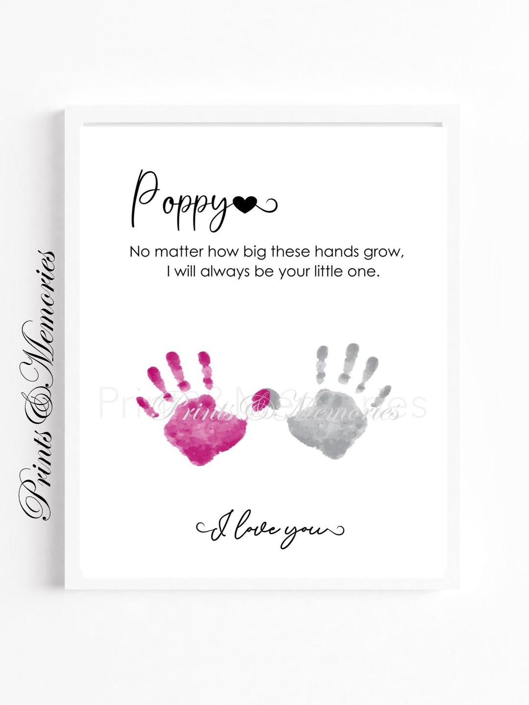 Handprint Art Poem Gift for Poppy: DIY Father's Day Keepsake (digital ...