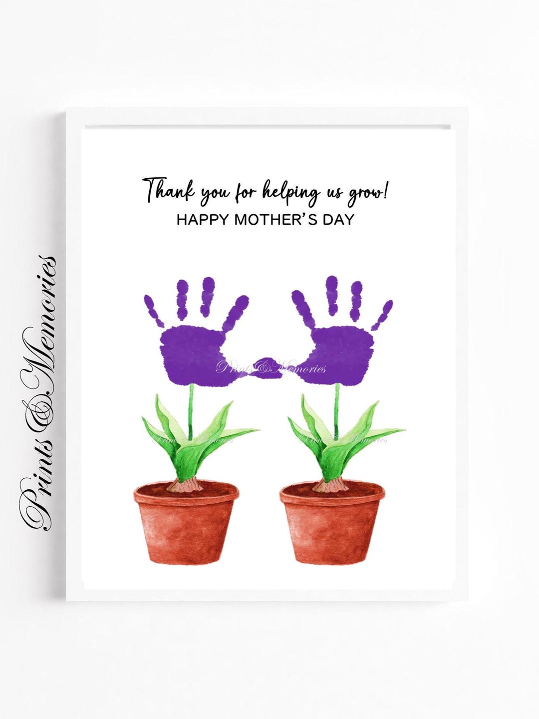 Mother's Day Craft Handprint Art, Flower Handprint, 2 Stems for ...