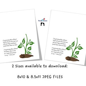 I'm Growing Like a Flower, Handprint Art, Baby Toddler Kid Craft ...