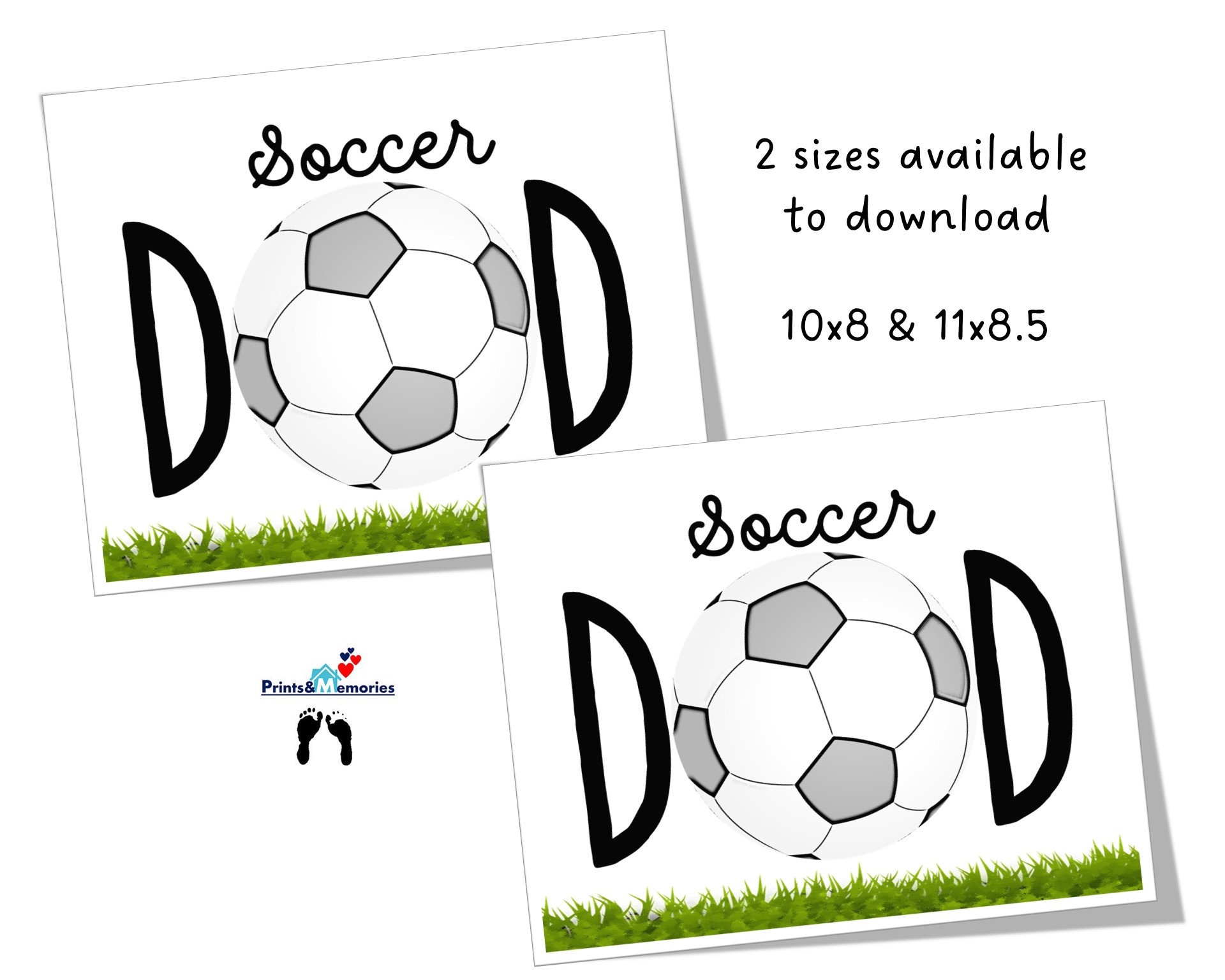 Sports Dad Handprint Art Soccer Handprint Template Printable - Etsy