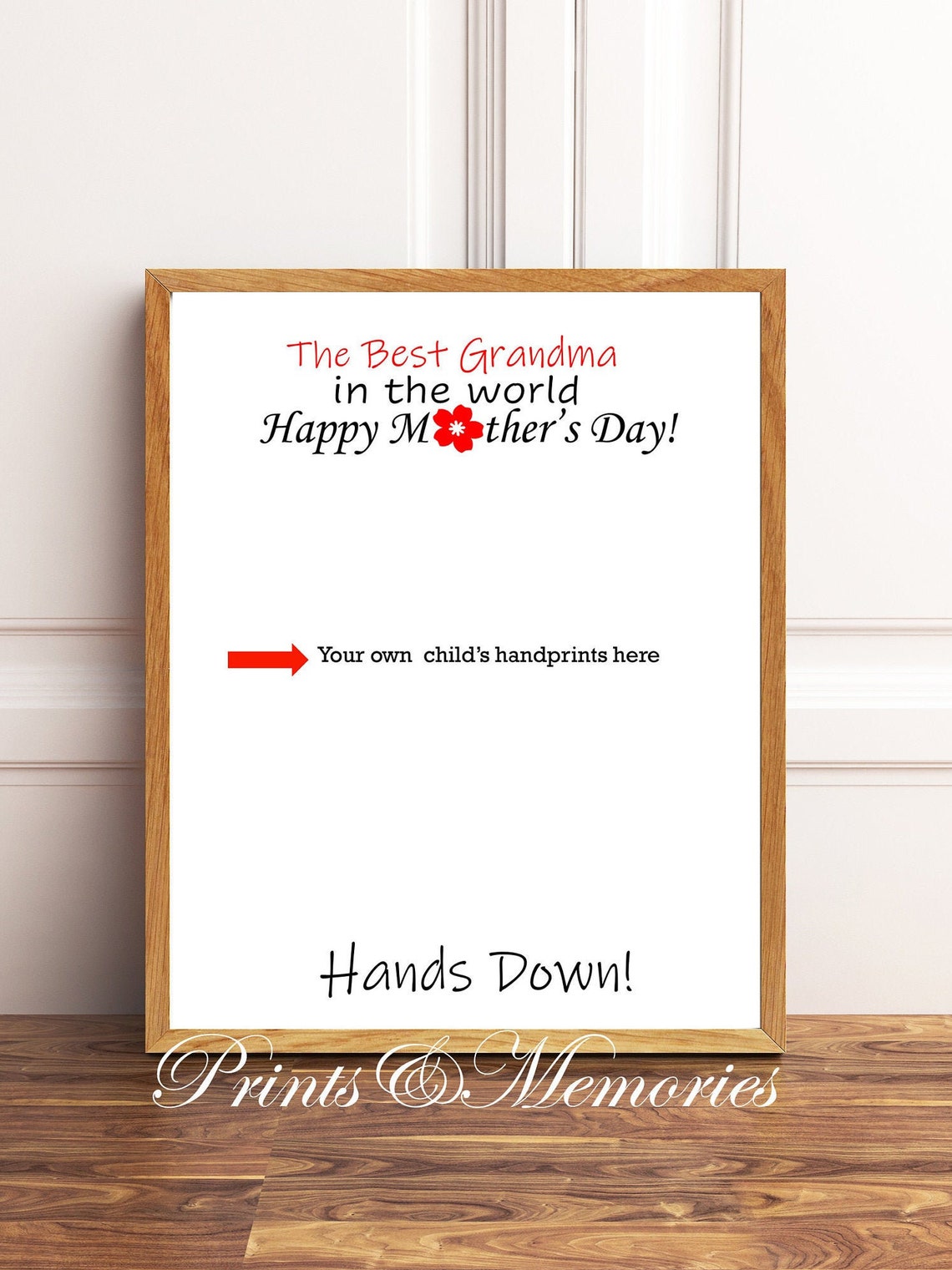 Best Grandma in the World Printable DIY Handprints | Etsy
