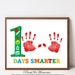 100 Days of School Handprint Art Keepsake, School Activity, Preschool ...