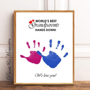 Grandparents Day Craft for Kids, Handprint Art Keepsake, Gift From ...