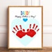 Daddy, Father's Day Gift for Dad, Heart Handprint, Handprint Craft ...