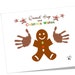 Ginger Bread Christmas Handprint, Warmest Hugs and Christmas Wishes ...