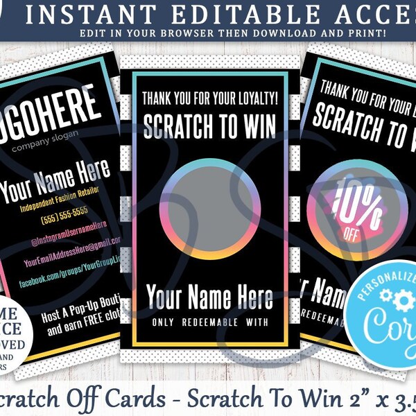 Scratch Business Cards - Etsy