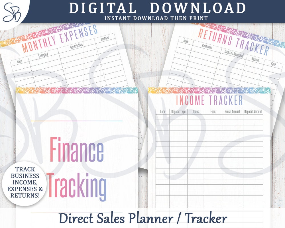 Printable Direct Sales Planner and Business Tracker - Party Planner ...