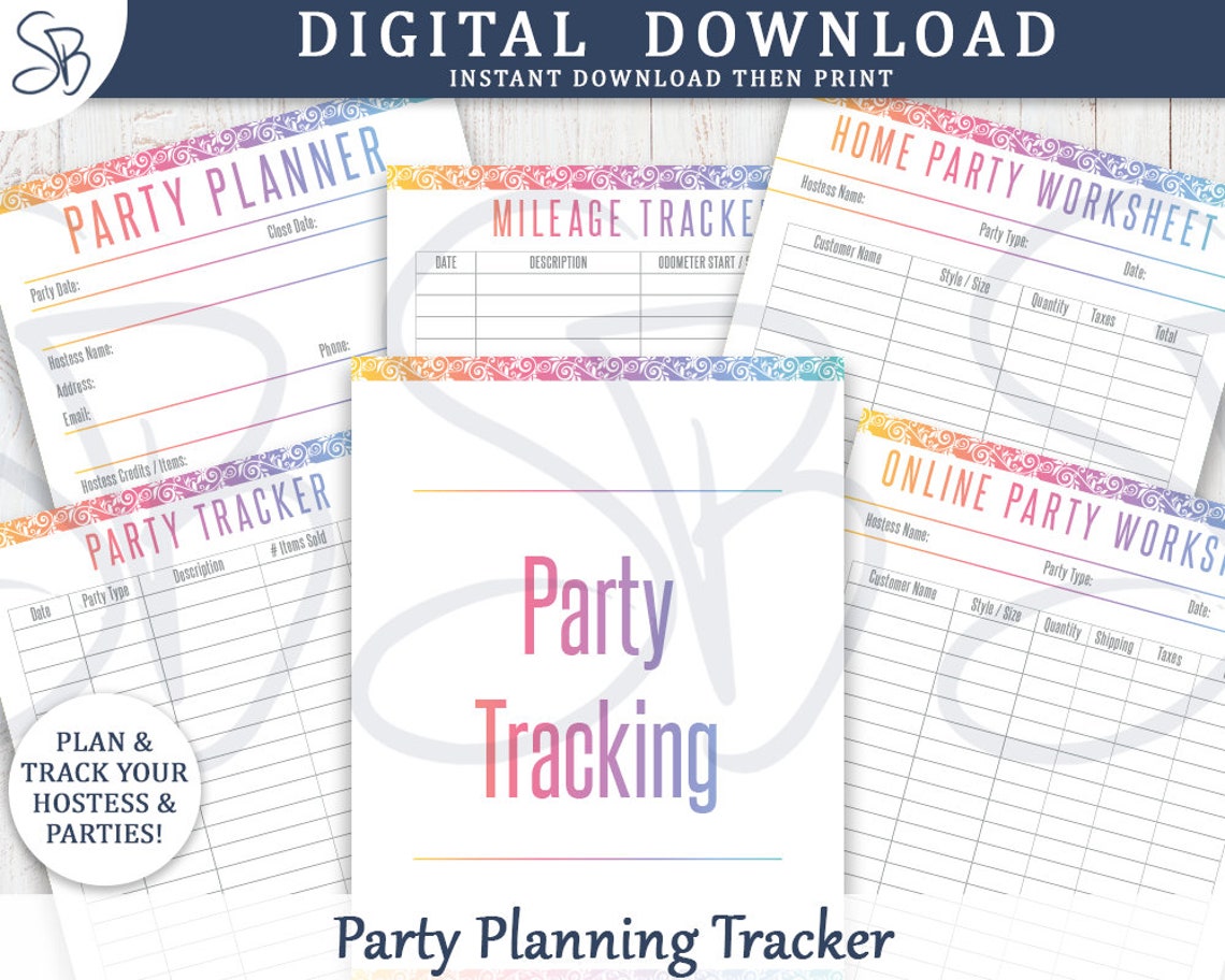 Printable Party Planning Tracker for Direct Sales - Small Business ...
