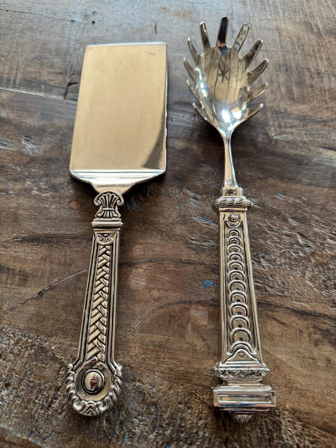 Godinger Silver Plated Serving Set Spatula/cake Server Pasta Spoon - Etsy