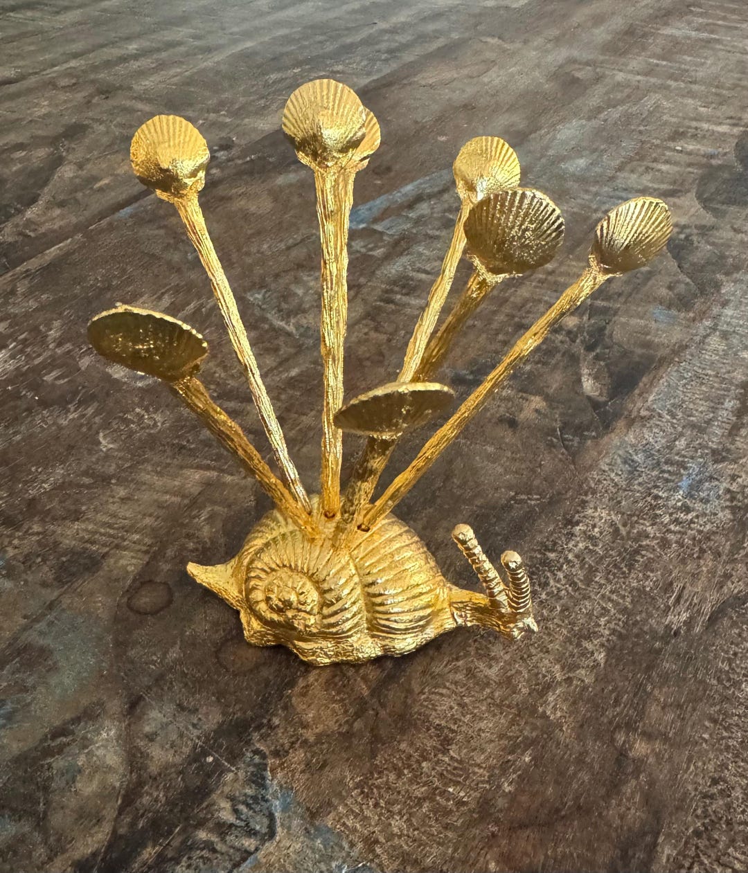Gold Snail Appetizer Pick Metal Shell Picks - Etsy