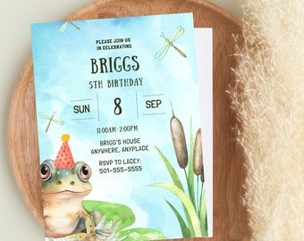 Princess Frog Birthday Party Invite - Etsy