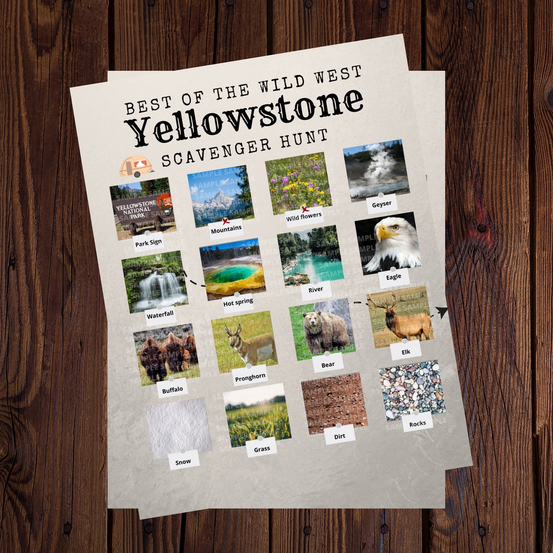 Yellowstone Scavenger Hunt for Kids - Etsy