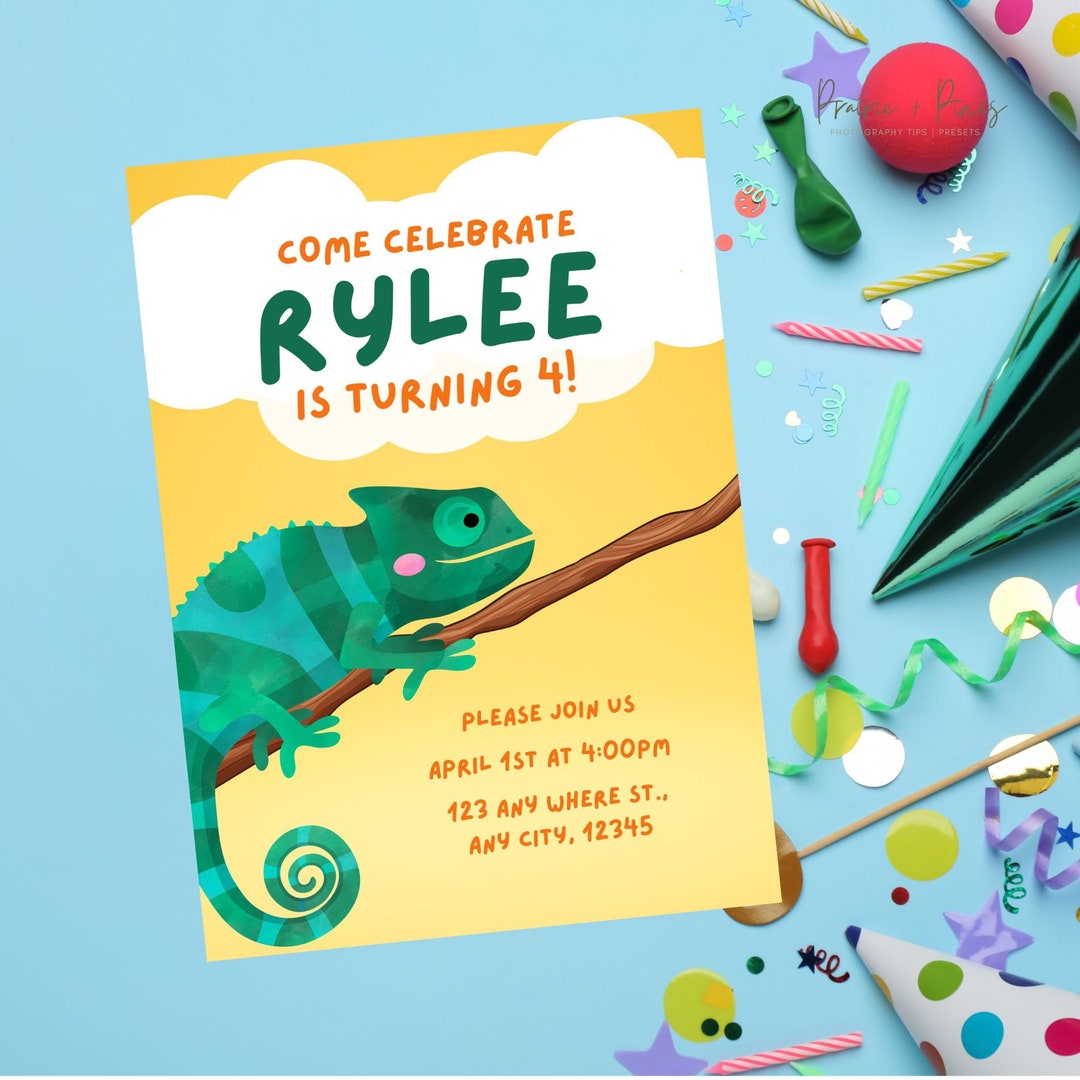 Chameleon Birthday - Etsy