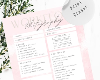 Photography Client Workflow - Workflow Template - Photography Template ...