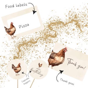 Chicken Farm Birthday Party Digital Invite - Chicken Theme Party ...