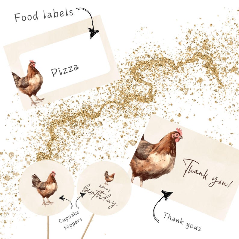Chicken Farm Birthday Party Digital Invite - Chicken Theme Party ...