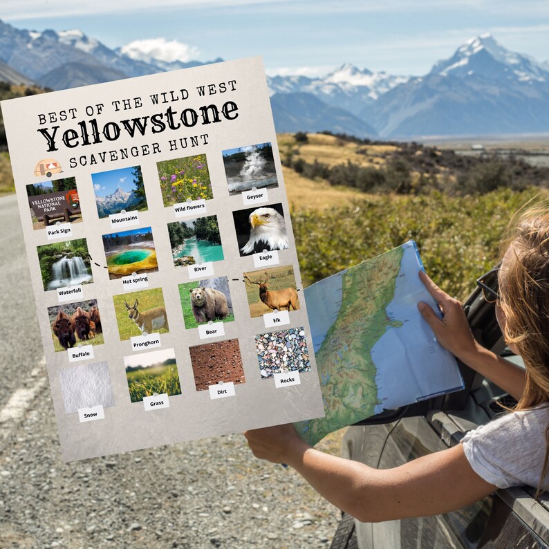 Yellowstone Scavenger Hunt for Kids - Etsy