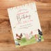 Chicken Farm Birthday Party Digital Invite - Chicken Theme Party ...