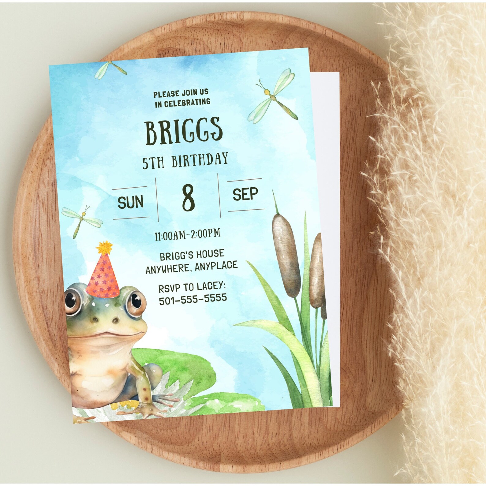 Frog Birthday Party Invite - Etsy