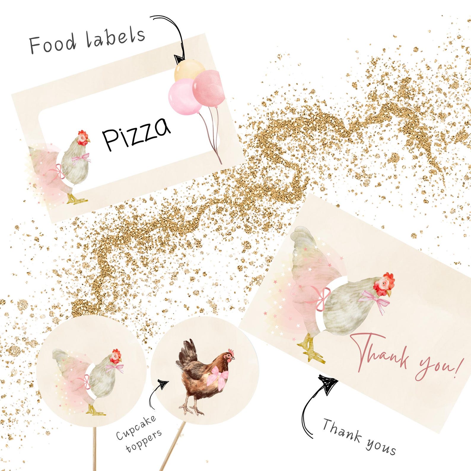 Chicken Farm Birthday Party Digital Invite - Chicken Theme Party ...