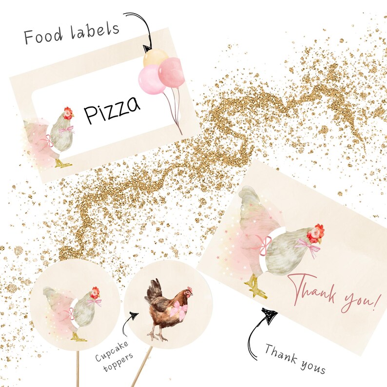 Chicken Farm Birthday Party Digital Invite - Chicken Theme Party ...