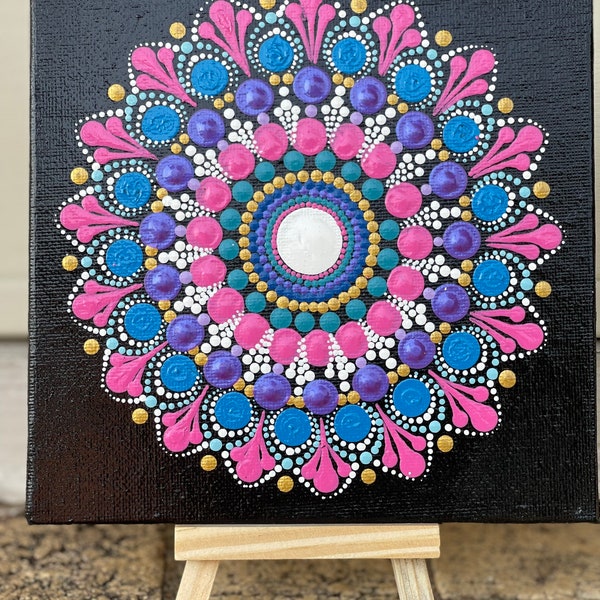 Dot Mandala Canvas - Etsy