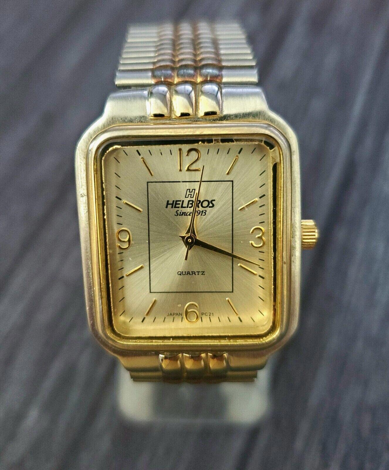 Rare Vintage Retro Helbros 80s Mens Tank Watch New Battery - Etsy