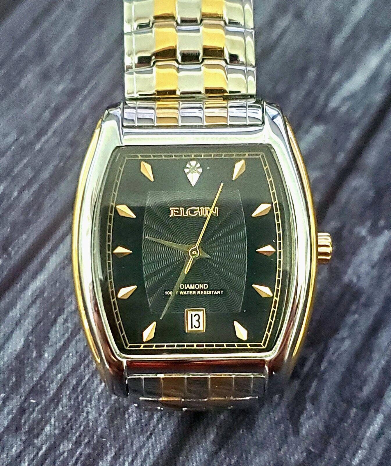 Rare Elgin Lord Diamond Dial Barrel Dress Watch Box Papers - Etsy