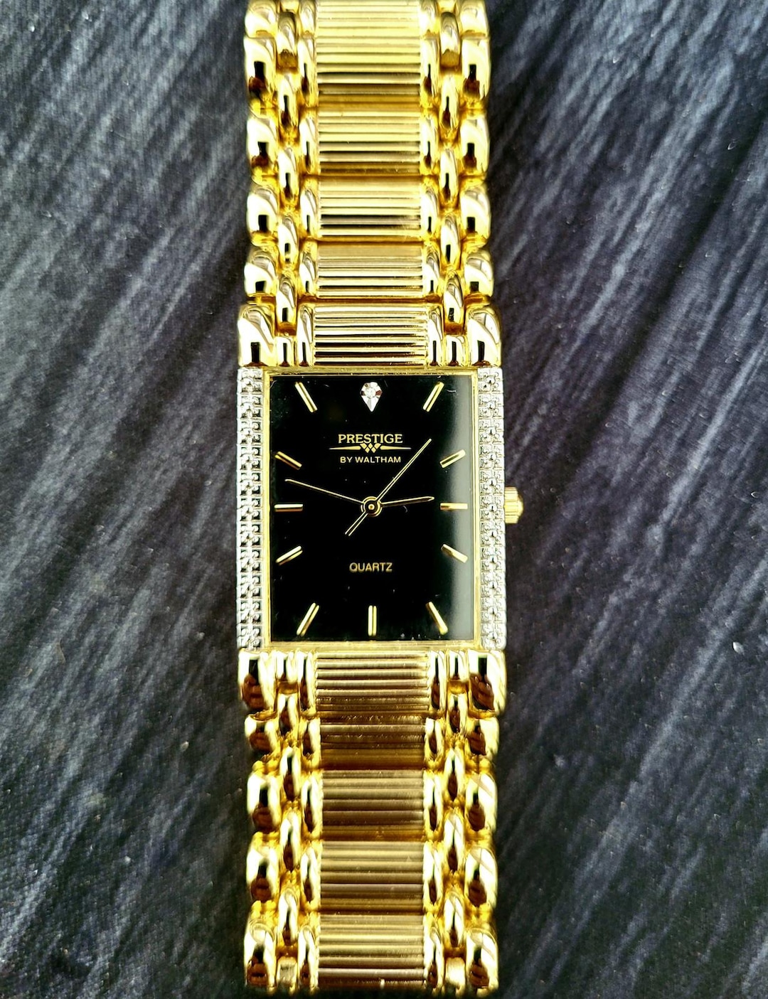 Vintage Waltham Prestige Diamond Mens Tank Watch Box Papers - Etsy