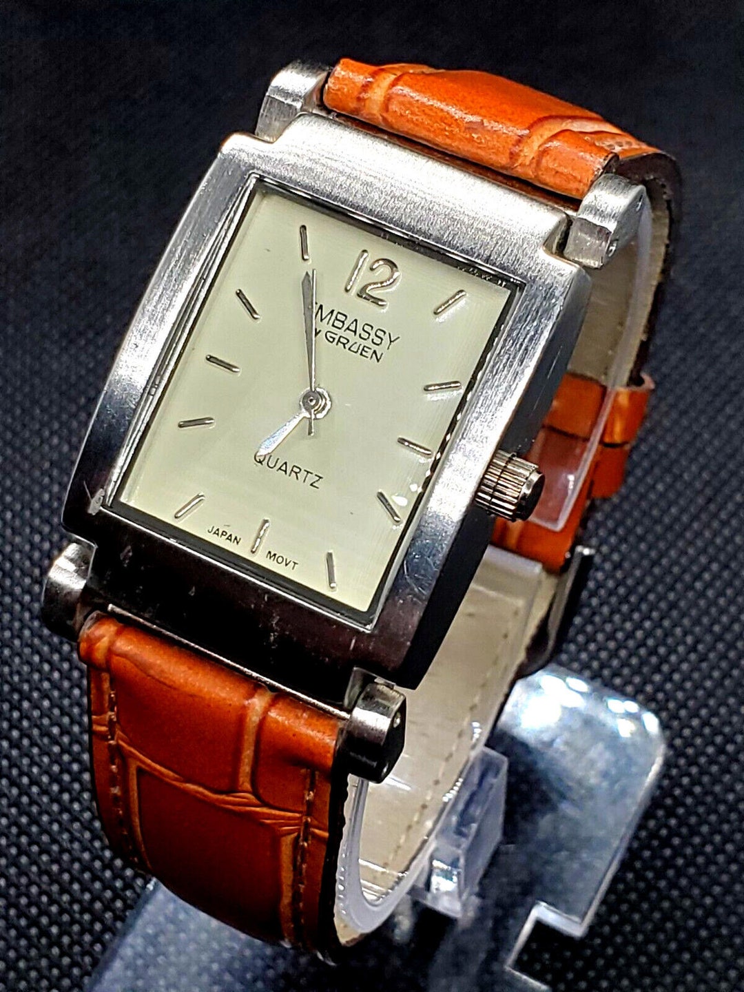 Rare Hinged Lug Embassy Gruen Vintage Men's Tank Dress Watch - Etsy