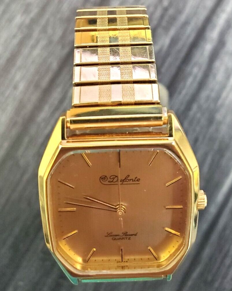 RARE COND Dufonte Lucien Piccard Mens Watch Vintage Cleaned New Battery ...