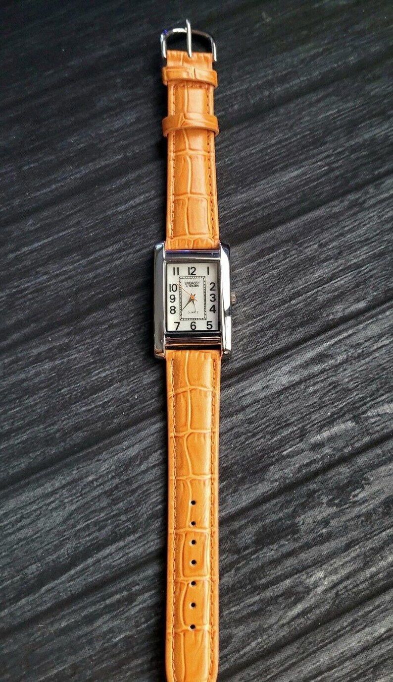 Rare Embassy Gruen Vintage Men's Tank Mother of Pearl Watch - Etsy