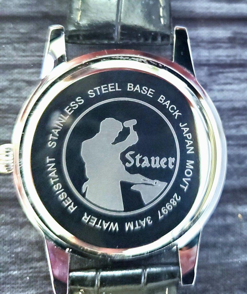 RARE Condition Stauer 28997 Men's Leather Watch New Battery - Etsy